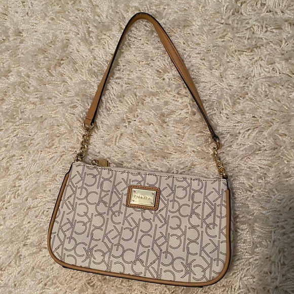 Calvin Klein | Bags | Calvin Klein Monogram Logo Leather Shoulder Bag ...